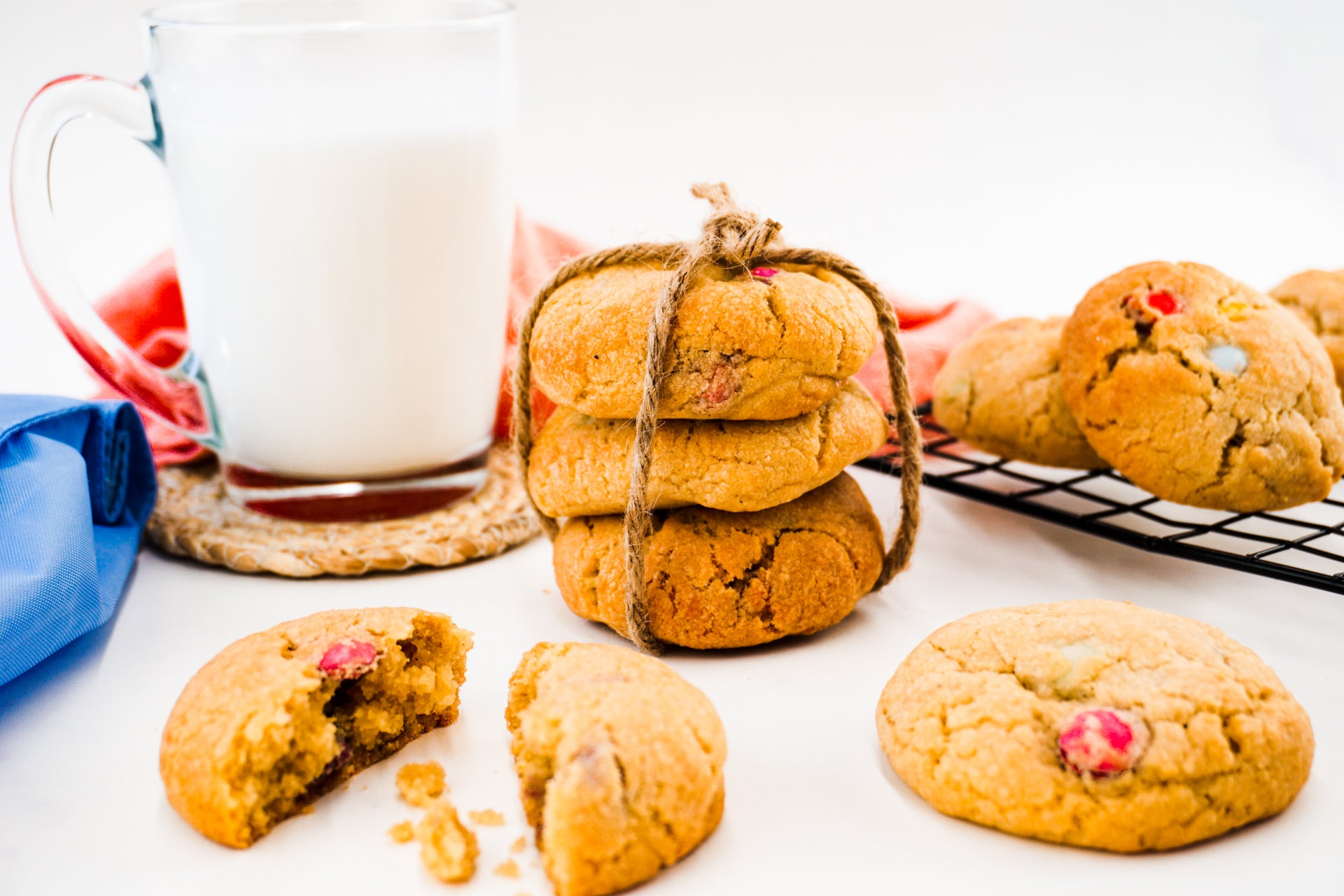 White Chocolate Smartie Cookies